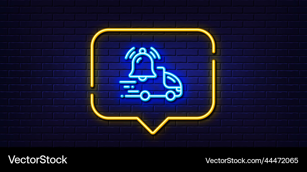 Delivery notification line icon alarm bell Vector Image