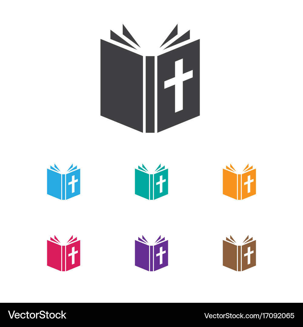 Faith symbol on bible icon Royalty Free Vector Image
