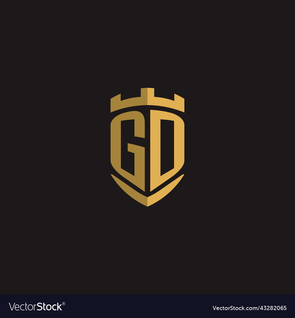 Initials gd logo monogram with shield style design