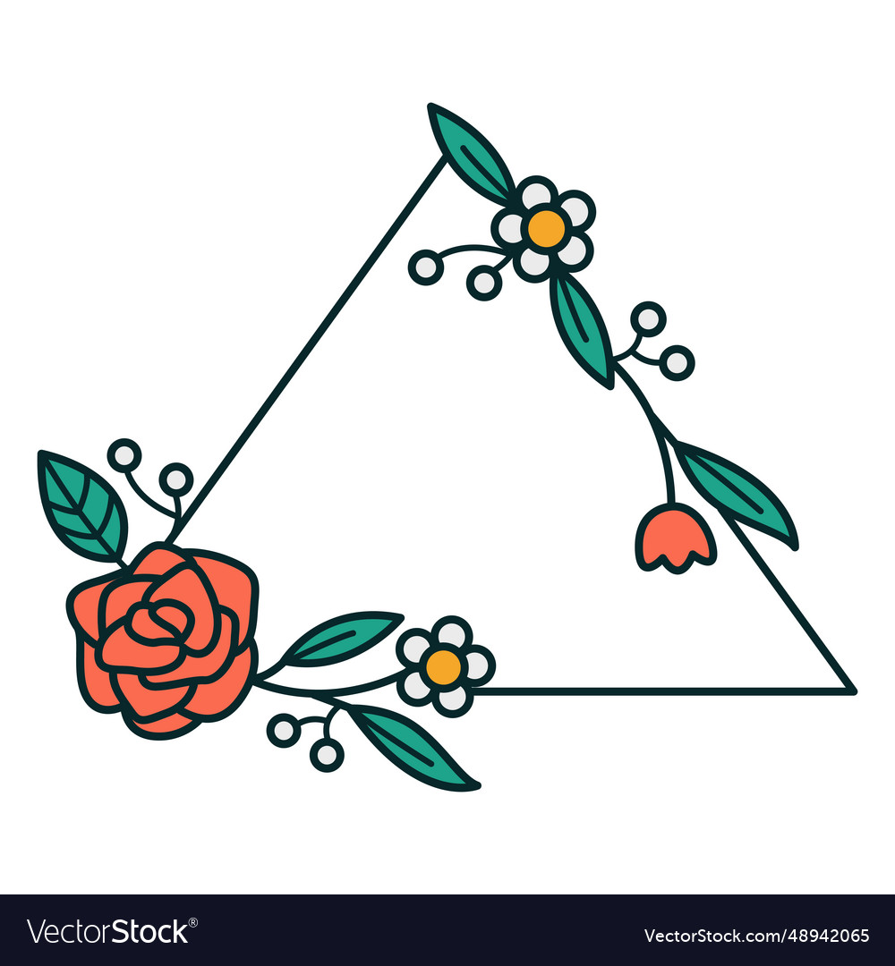 Ornament triangular frame Royalty Free Vector Image