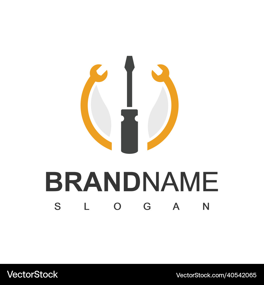 Service and repair logo Royalty Free Vector Image