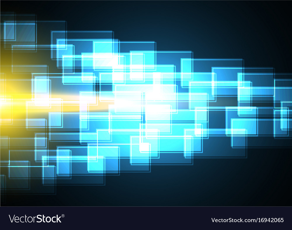 Technology future rectangle light stripe Vector Image