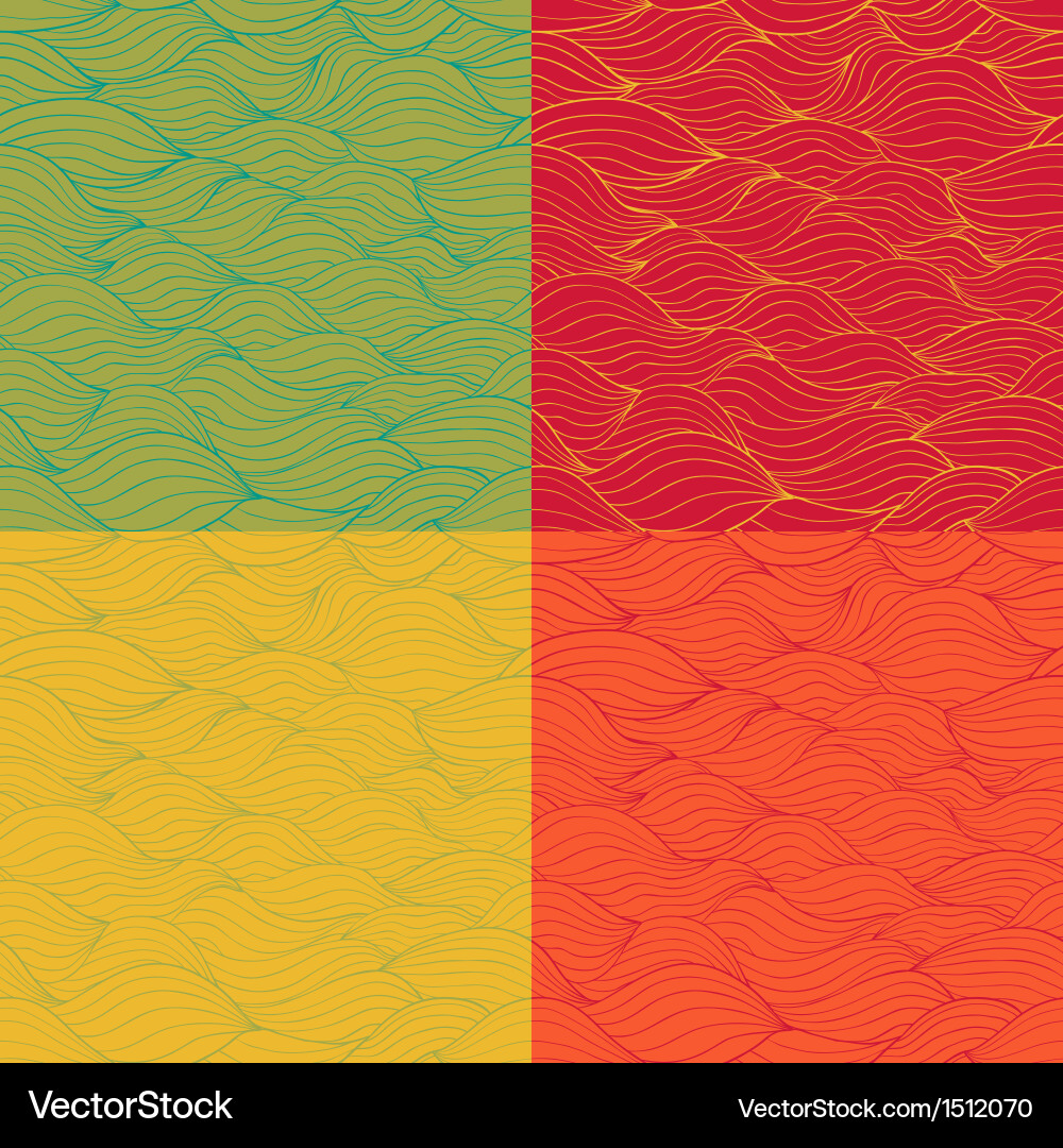 Abstract seamless pattern set Royalty Free Vector Image
