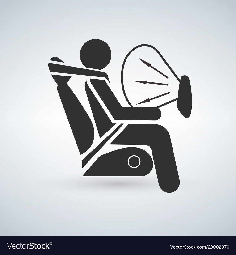 Black airbag sign Royalty Free Vector Image - VectorStock Black airbag sign Royalty Free Vector Image - VectorStock