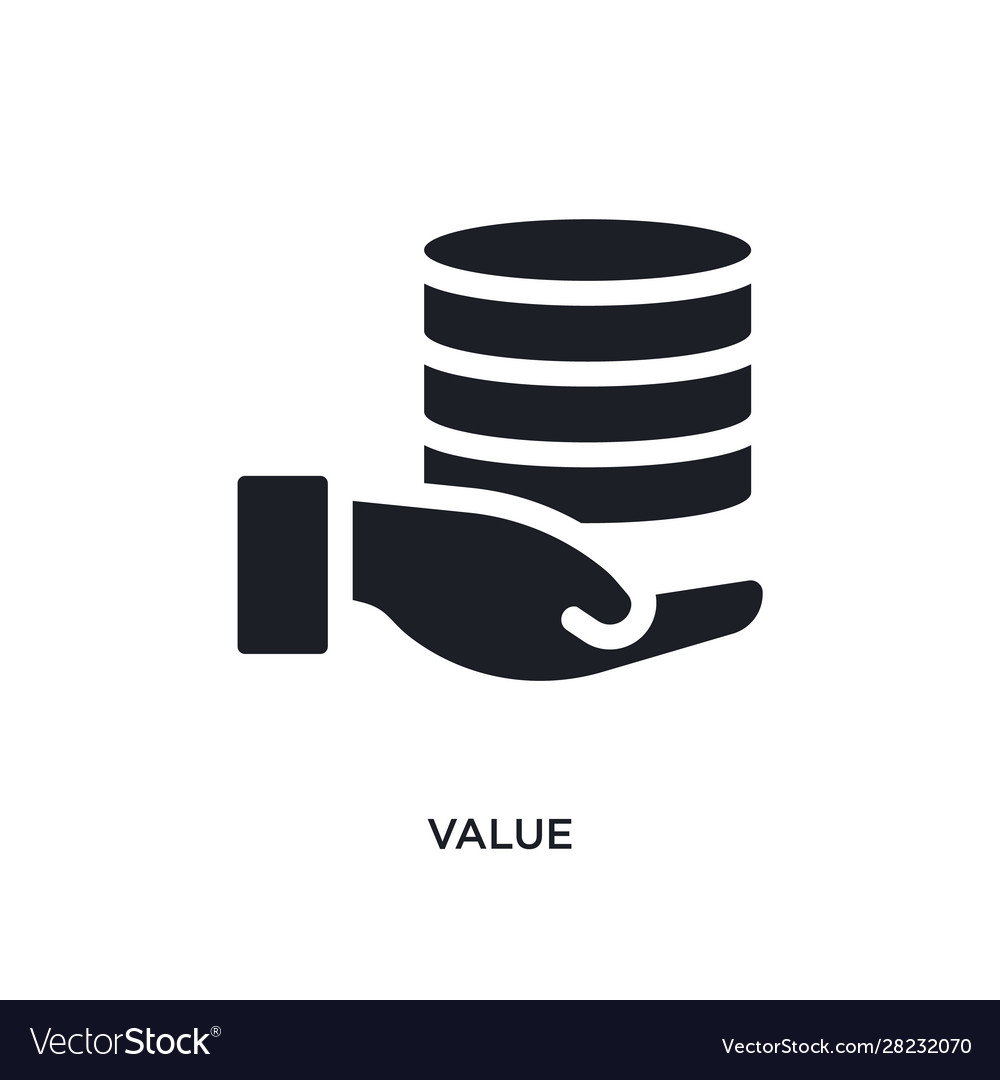 Black value isolated icon simple element from big Vector Image Black value isolated icon simple element from big Vector Image