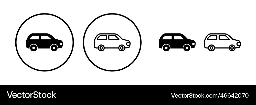 Car icon sign sedan Royalty Free Vector Image - VectorStock