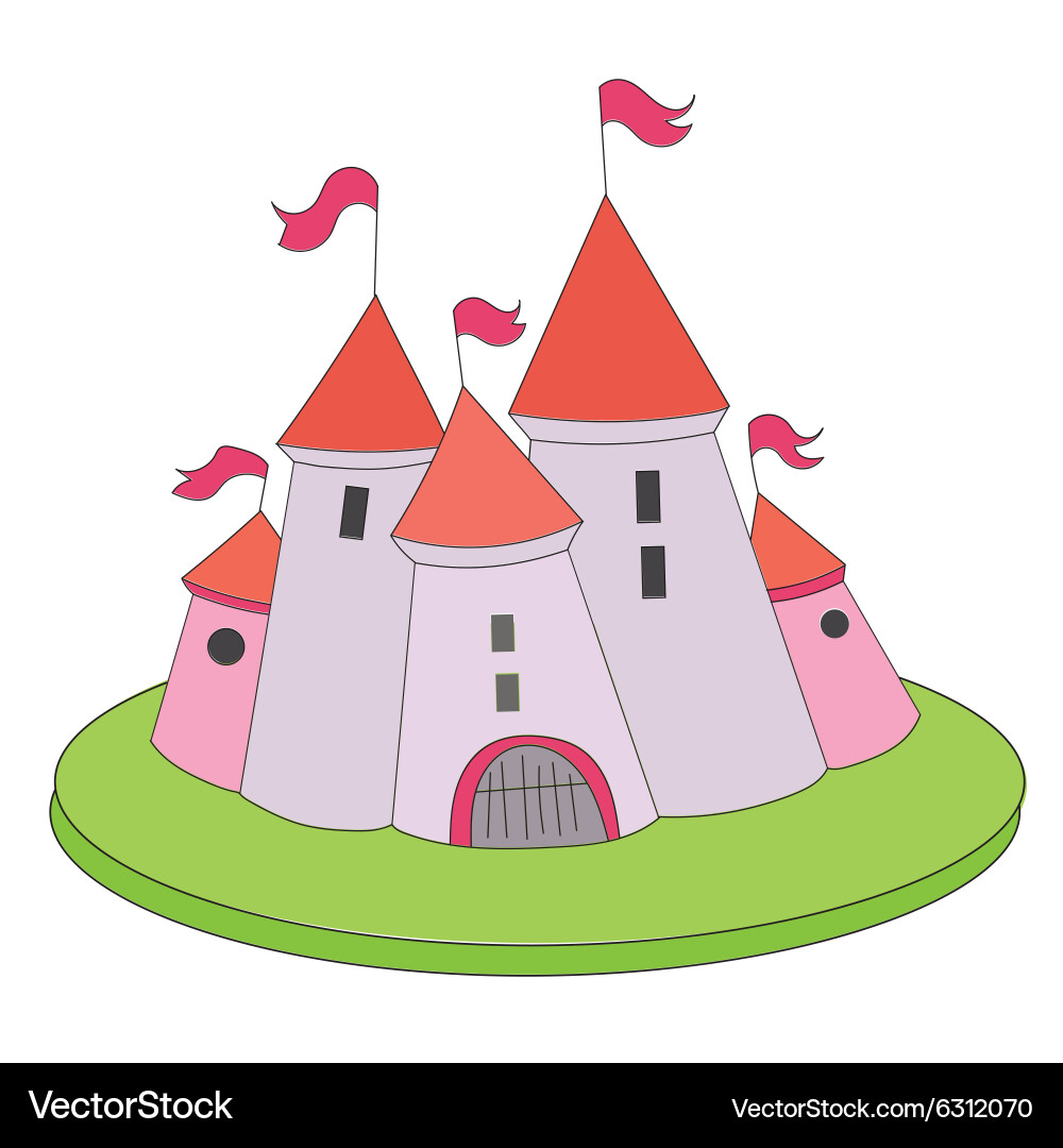 Cartoon castle Royalty Free Vector Image - VectorStock