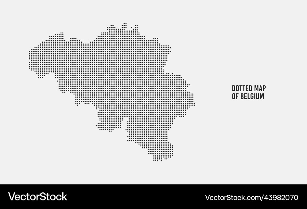 Dotted map of belgium with light background Vector Image