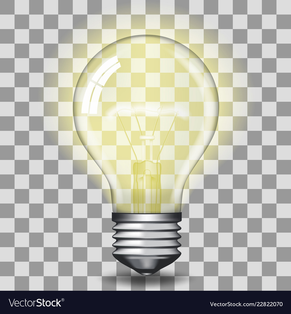 Glowing light bulb Royalty Free Vector Image - VectorStock