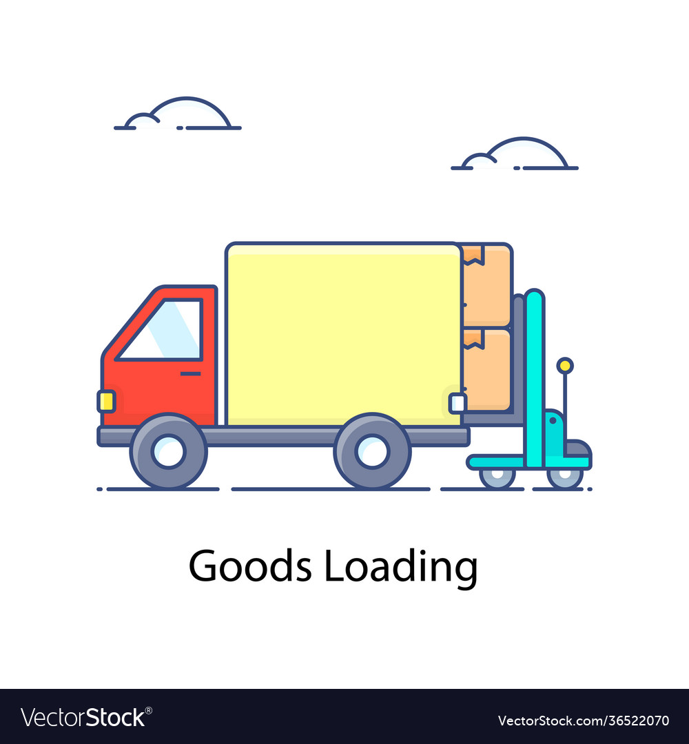 Goods loading Royalty Free Vector Image - VectorStock