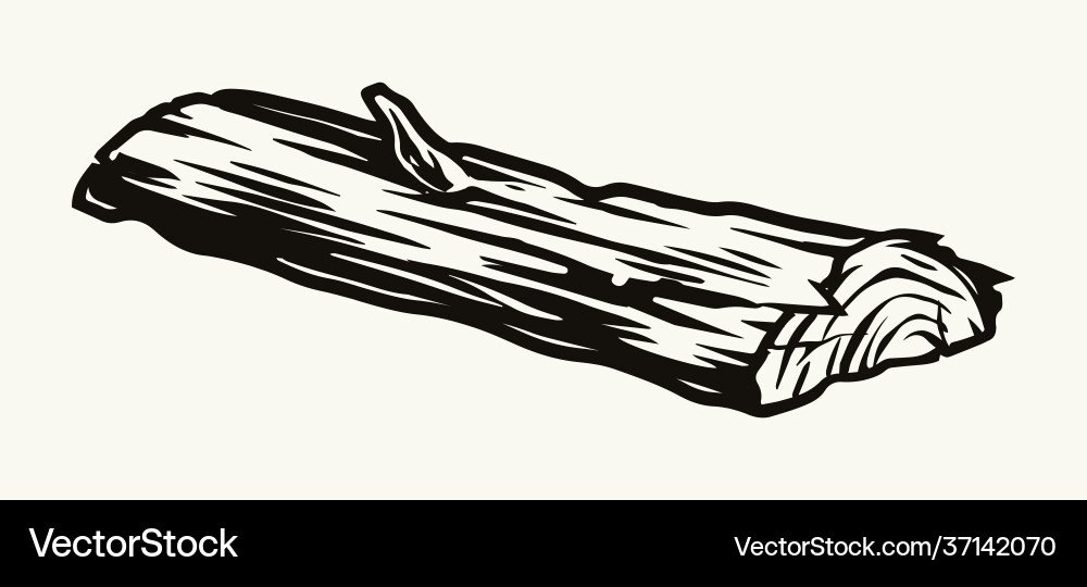 Wooden log vintage template Royalty Free Vector Image
