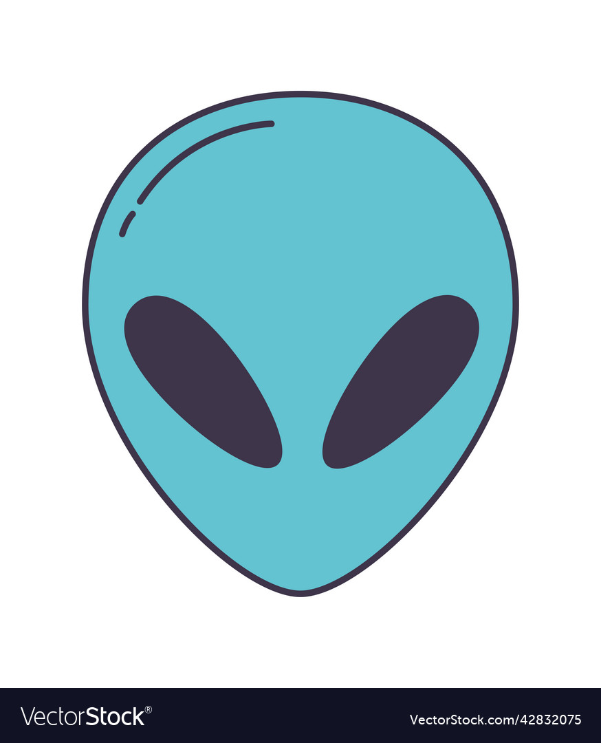 Alien face design Royalty Free Vector Image - VectorStock
