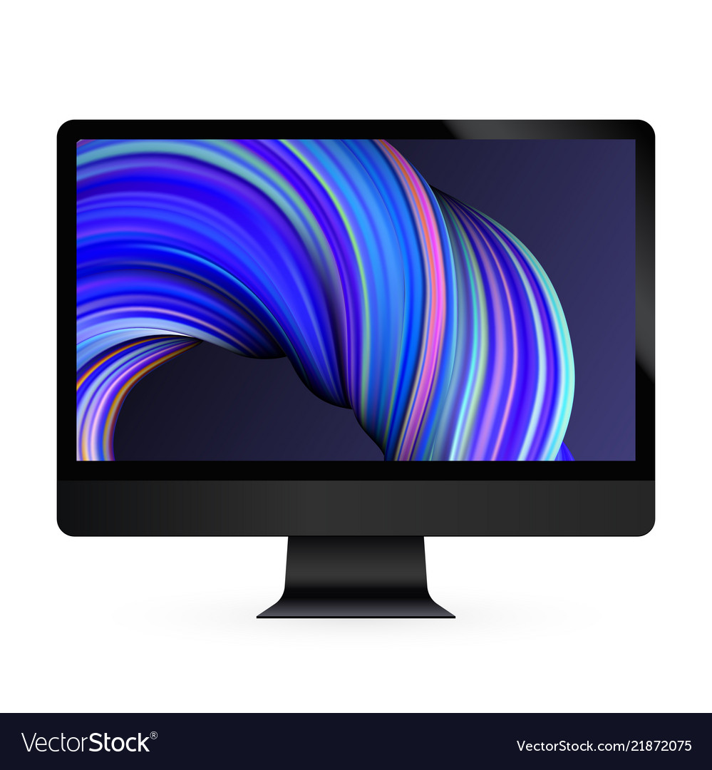 Computer display color screen model Royalty Free Vector