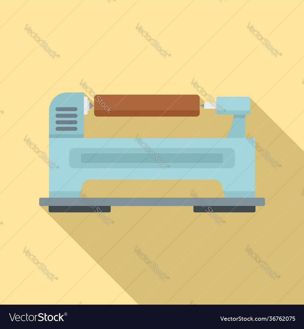 Control lathe icon flat style Royalty Free Vector Image