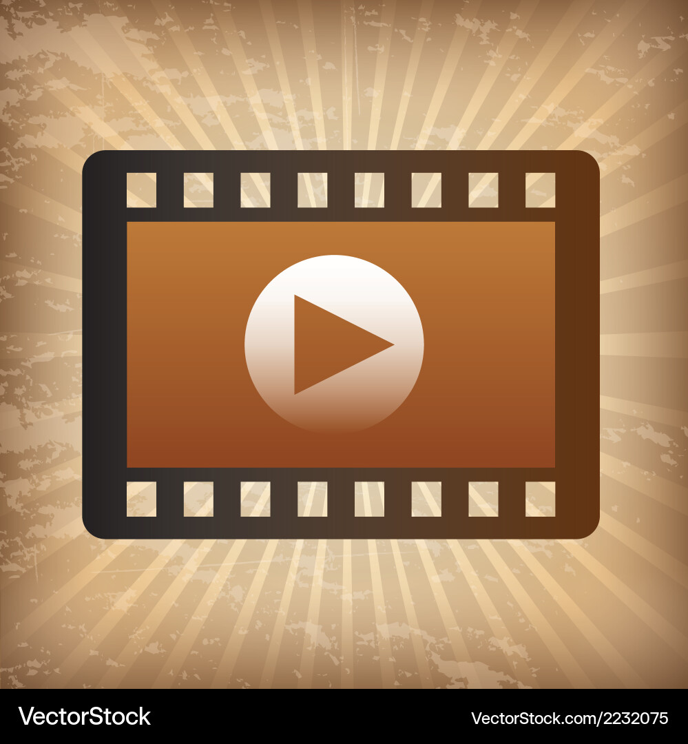 Movie icon over grunge background Royalty Free Vector Image
