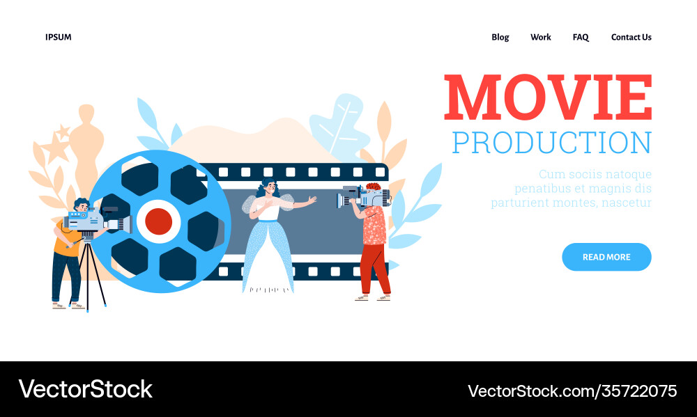 Movie production filmmaking process for modern Vector Image