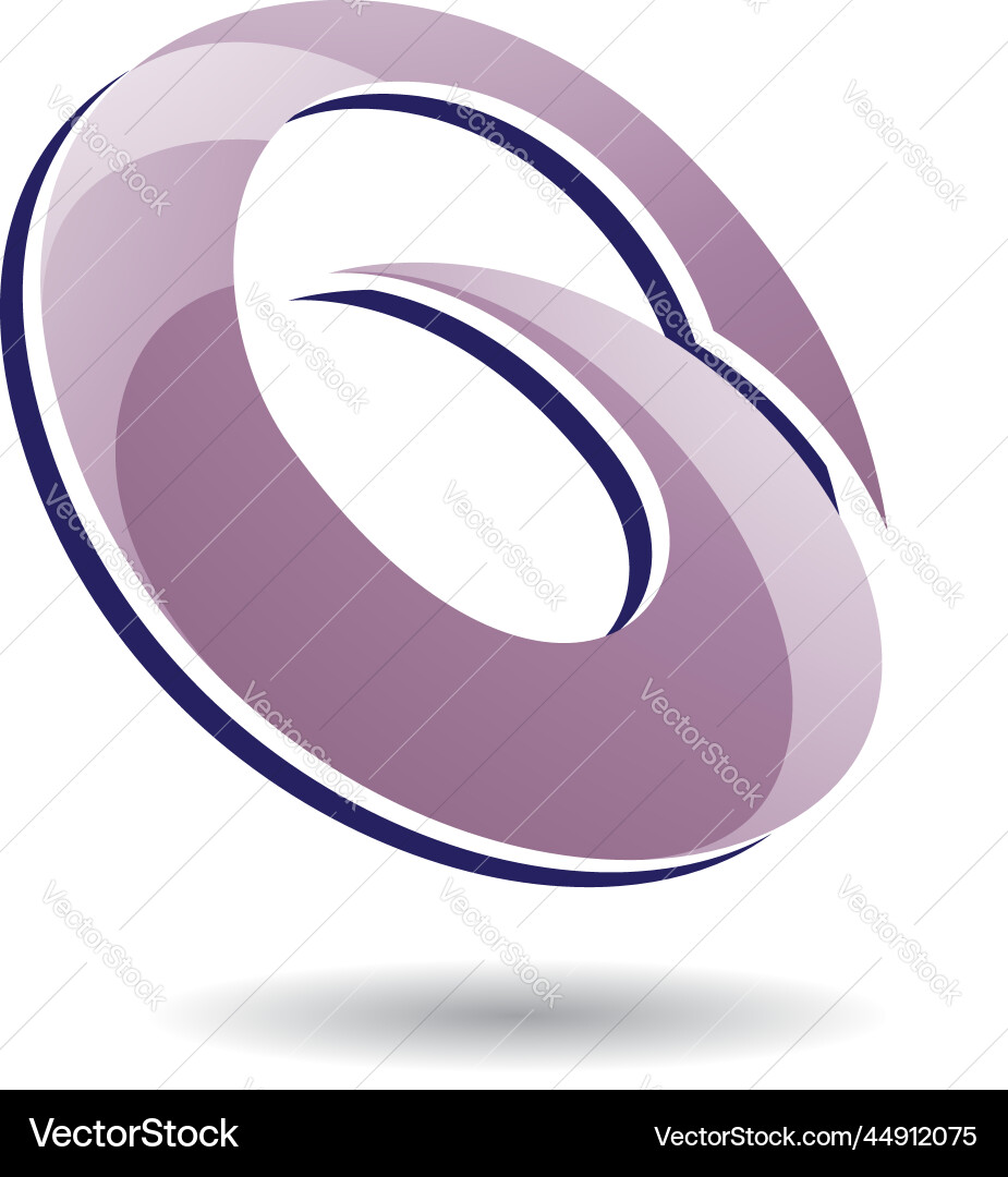 Purple abstract spiky layered oval icon Royalty Free Vector