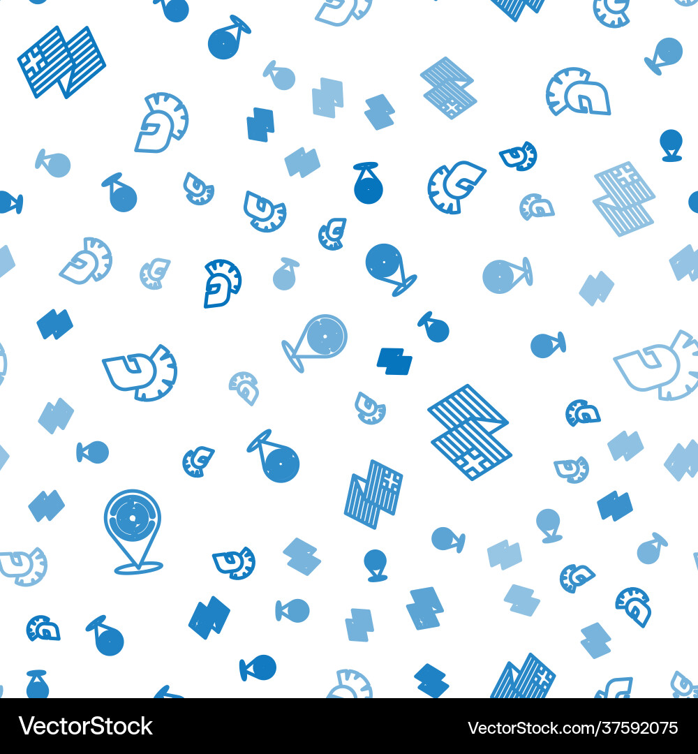 Set line minotaur labyrinth greece national flag Vector Image