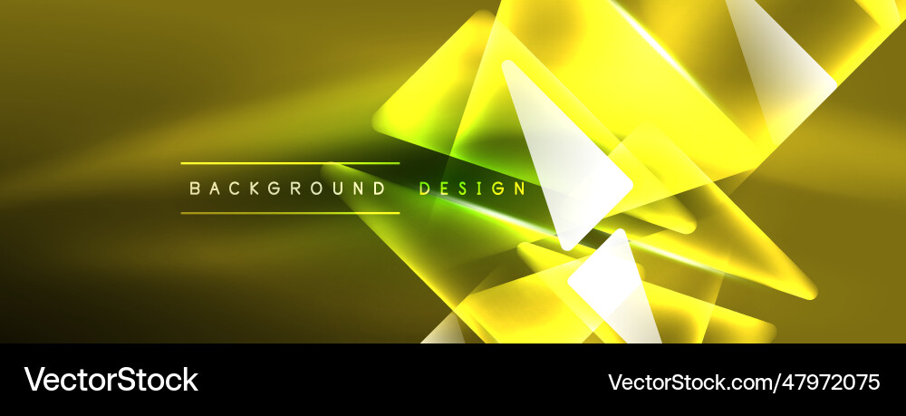 Vibrant geometric neon shiny line background Vector Image
