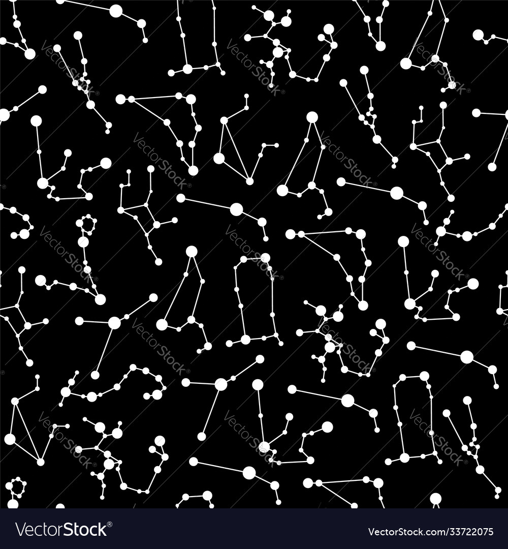 Zodiac constellation signs with star Royalty Free Vector