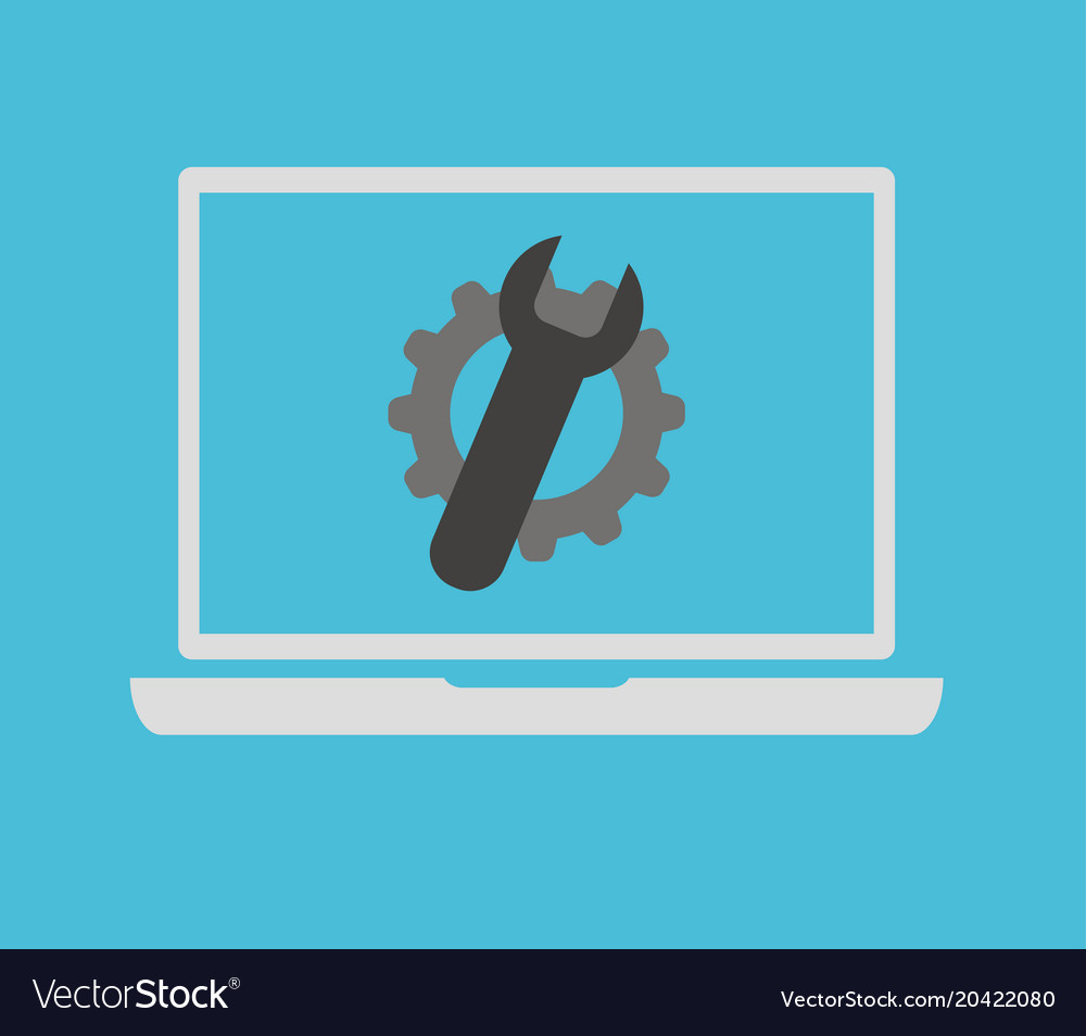 Computer configuration icon Royalty Free Vector Image