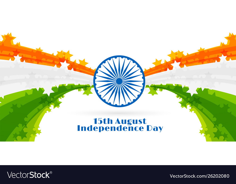 Creative Happy Independence Day India With Stars Vector Image creative-happy-independence-day-india-with-stars-vector-image