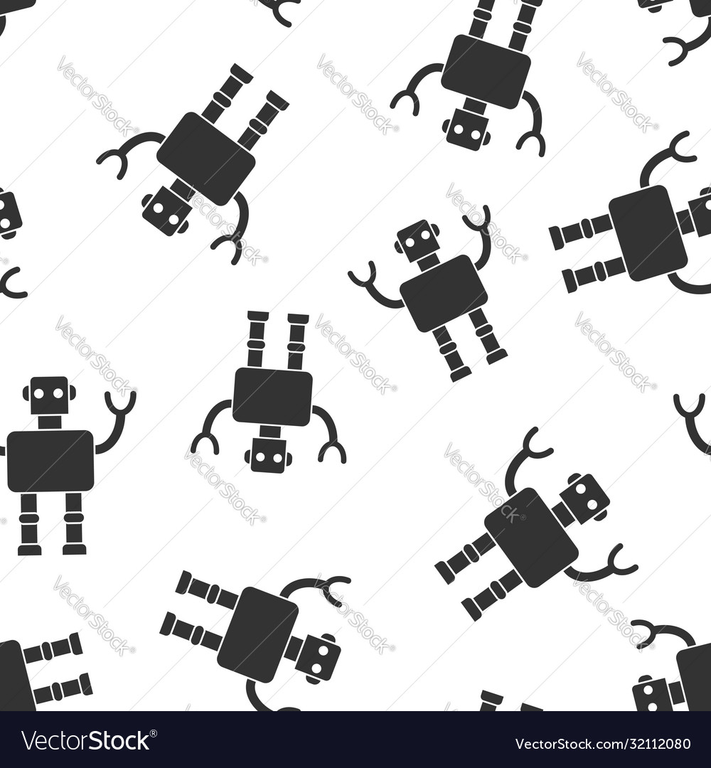 Cute robot chatbot icon in flat style bot Vector Image