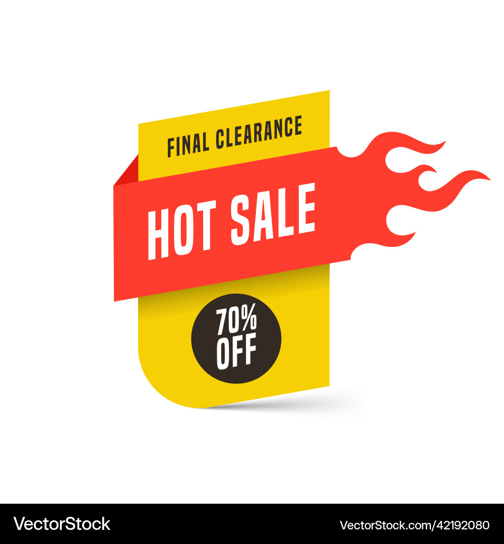 Hot sale banner design template Royalty Free Vector Image