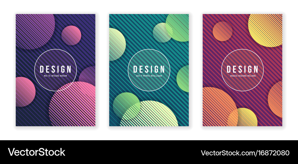 Modern abstract geometric a4 size cover designs Vector Image