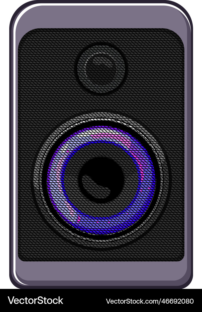 Speaker partybox sound cartoon Royalty Free Vector Image