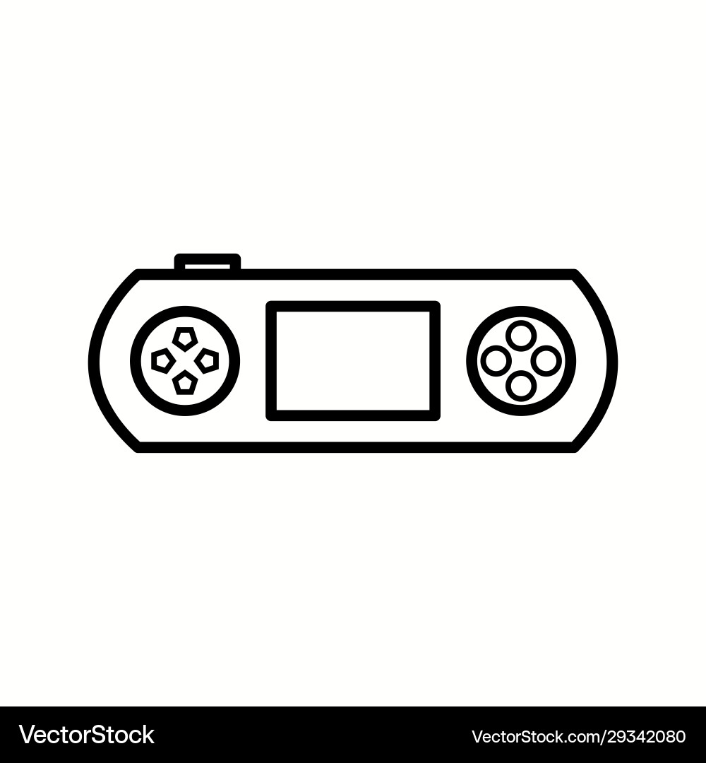 Unique gaming console line icon Royalty Free Vector Image