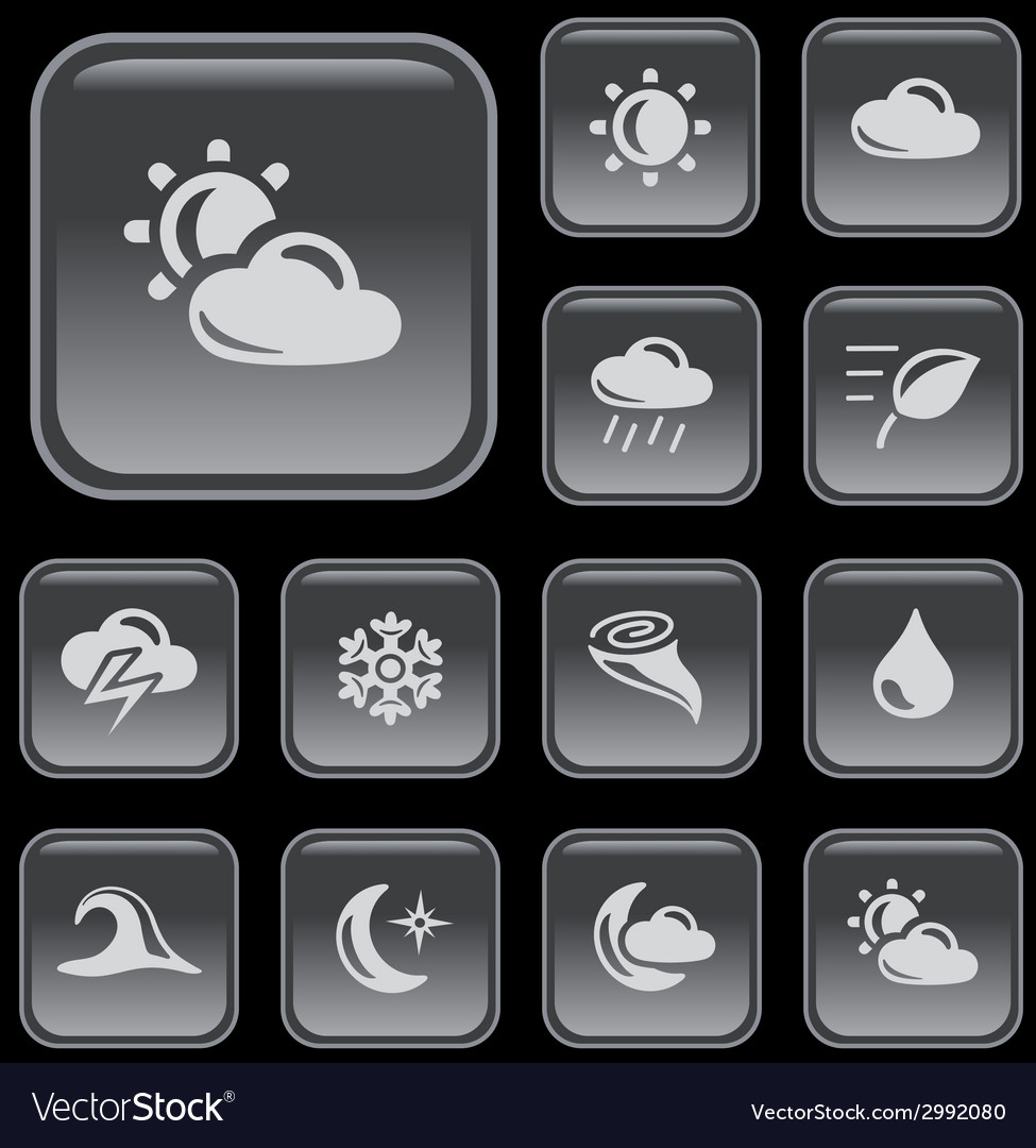 Weather buttons Royalty Free Vector Image - VectorStock