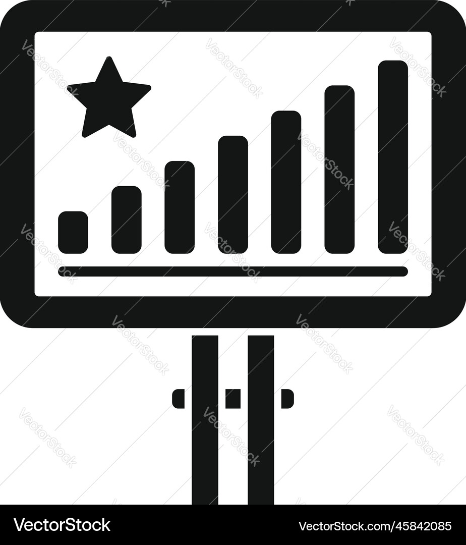 Billboard ranking icon simple medal award Vector Image