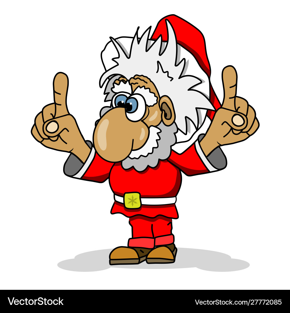 Cartoon cheerful santa claus Royalty Free Vector Image
