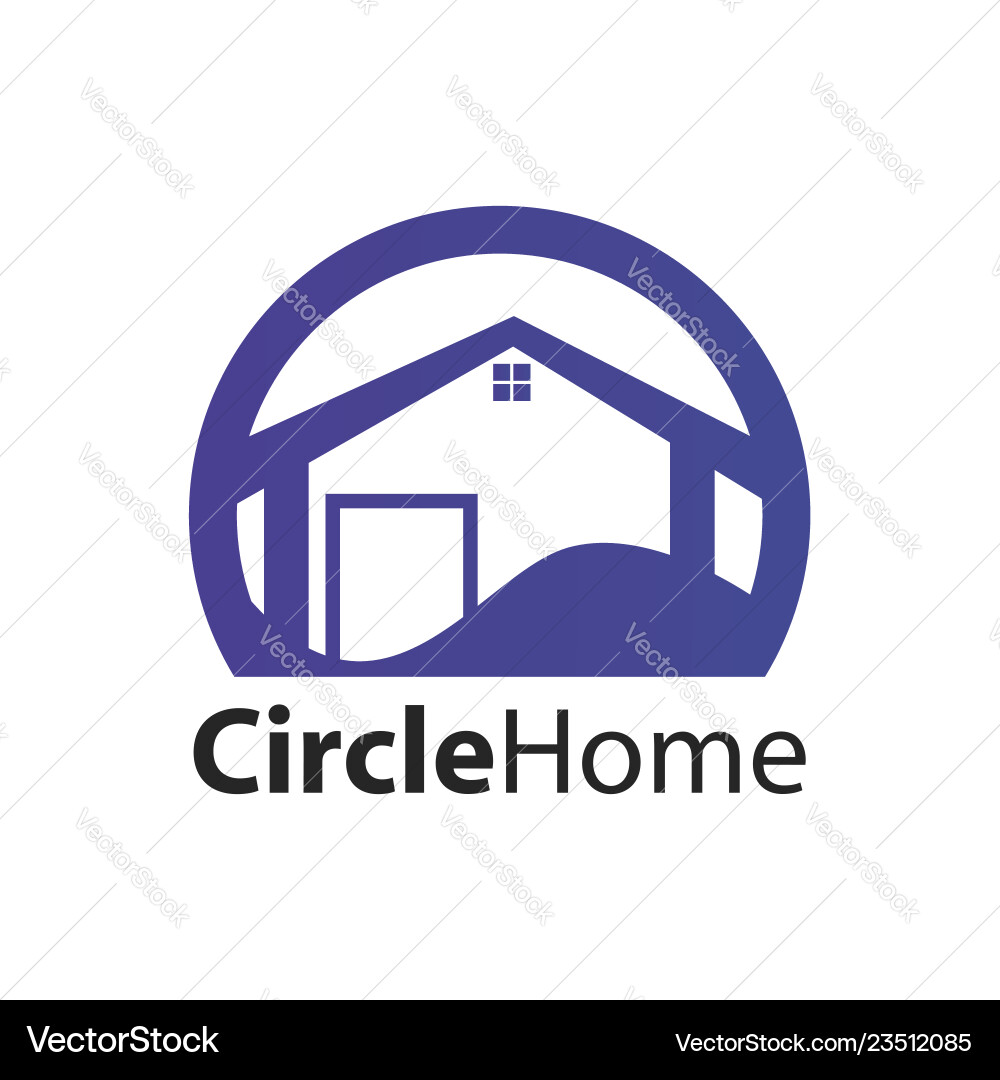 Circle home logo concept design symbol graphic Vector Image