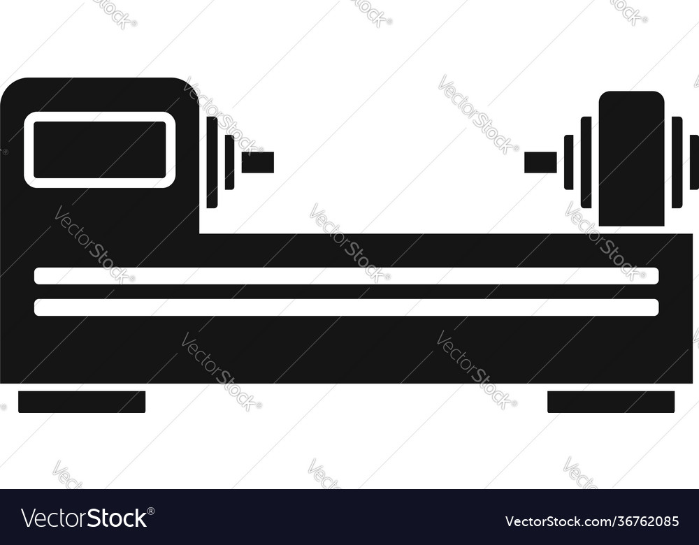 Cnc lathe icon simple style Royalty Free Vector Image