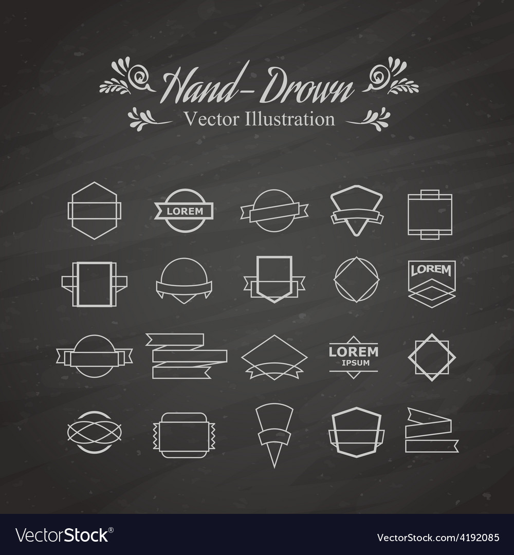 Emblem elements Royalty Free Vector Image - VectorStock