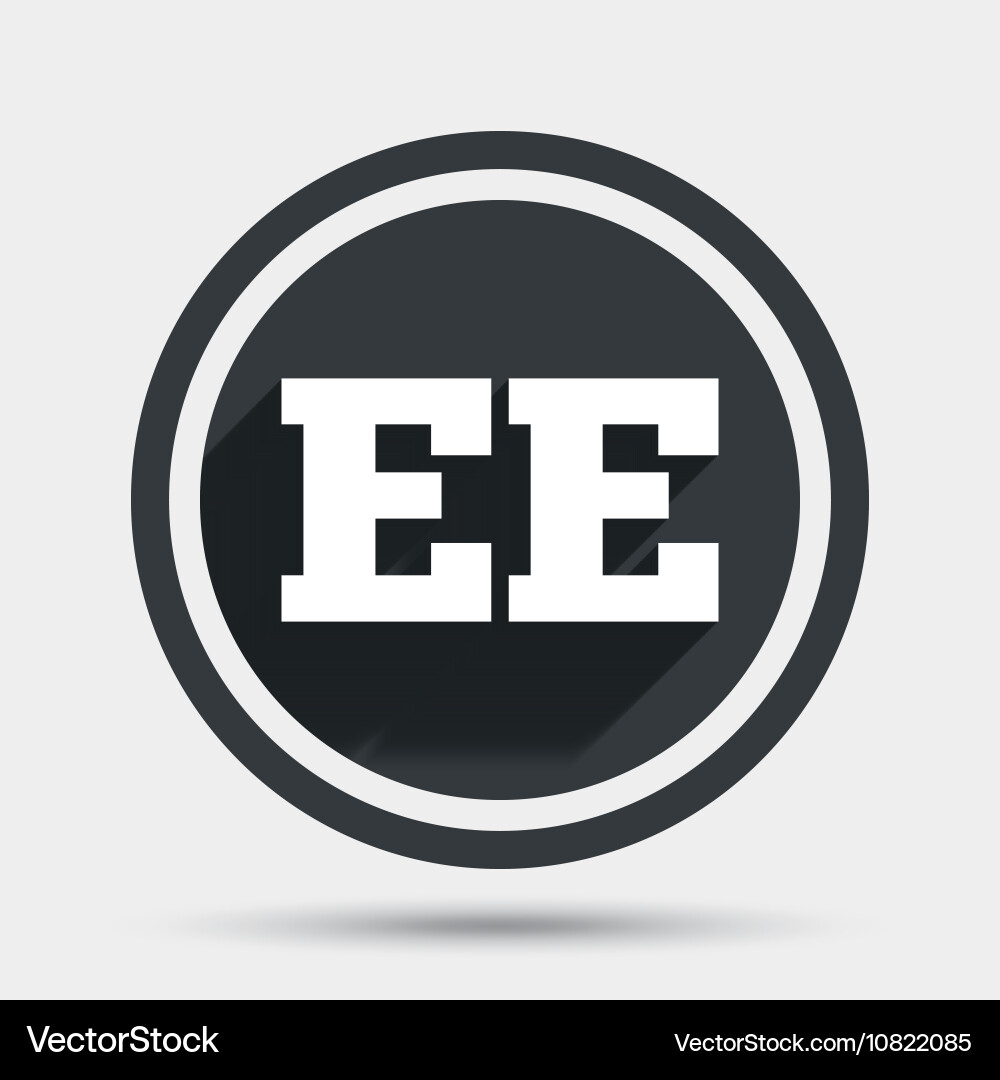 Estonian language sign icon ee translation Vector Image