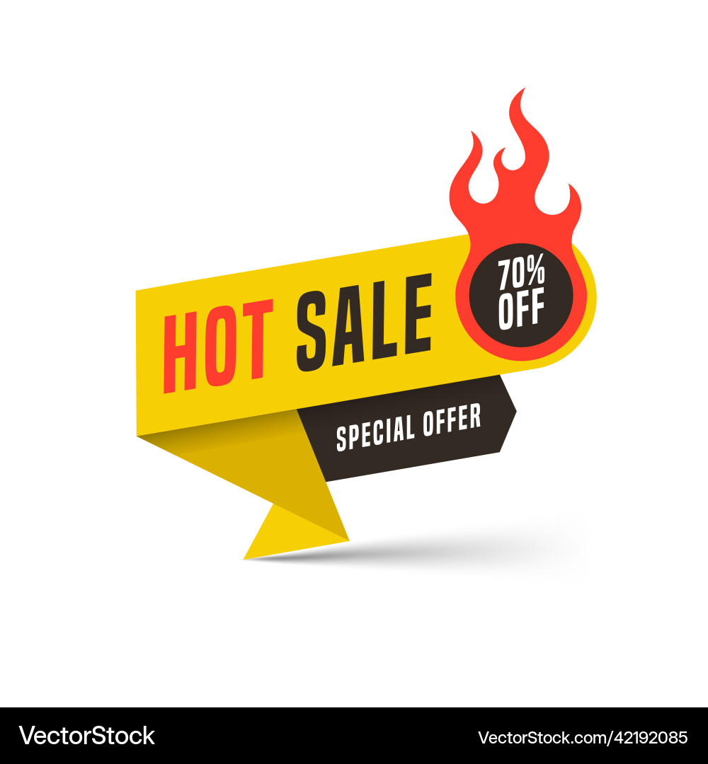 Hot sale banner design template Royalty Free Vector Image