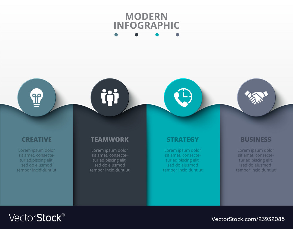 Rectangles with circles presentation Royalty Free Vector