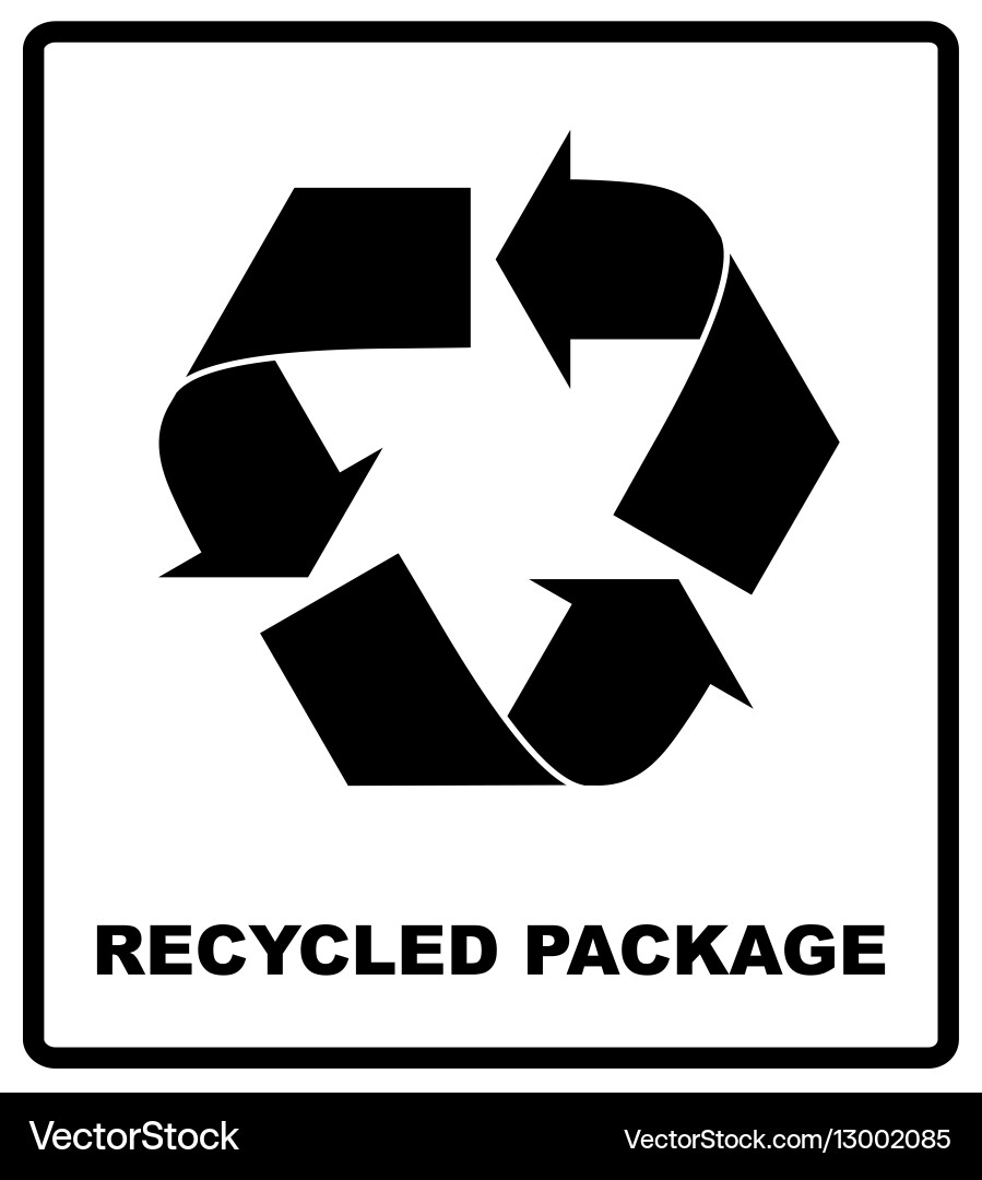 Recycled package symbol or sign conservation Vector Image