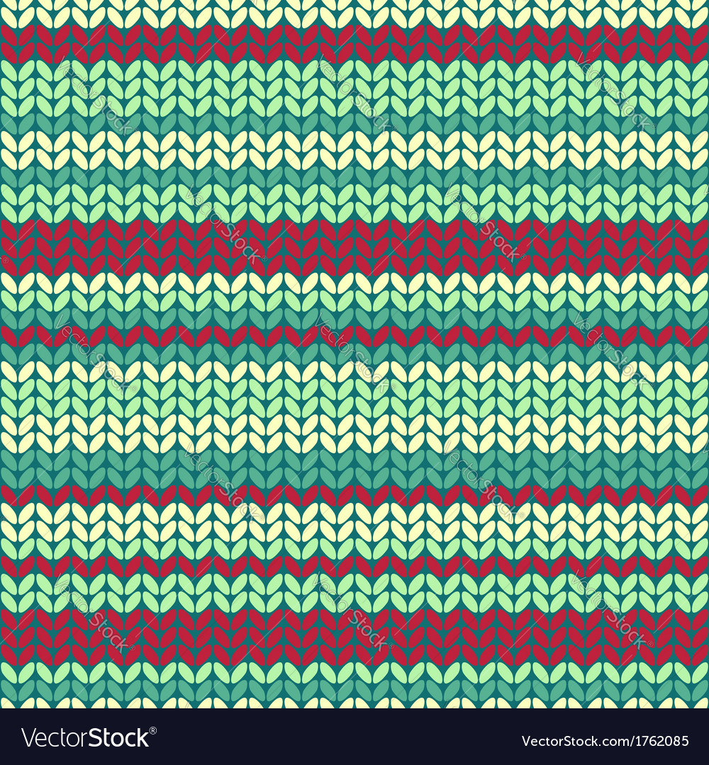 Seamless knitted pattern Royalty Free Vector Image