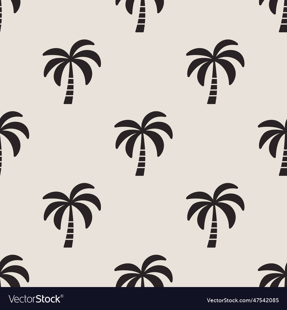 Seamless pattern with palm trees palm tree Vector Image