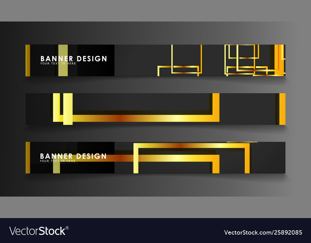 Set a banner with rectangular background Vector Image
