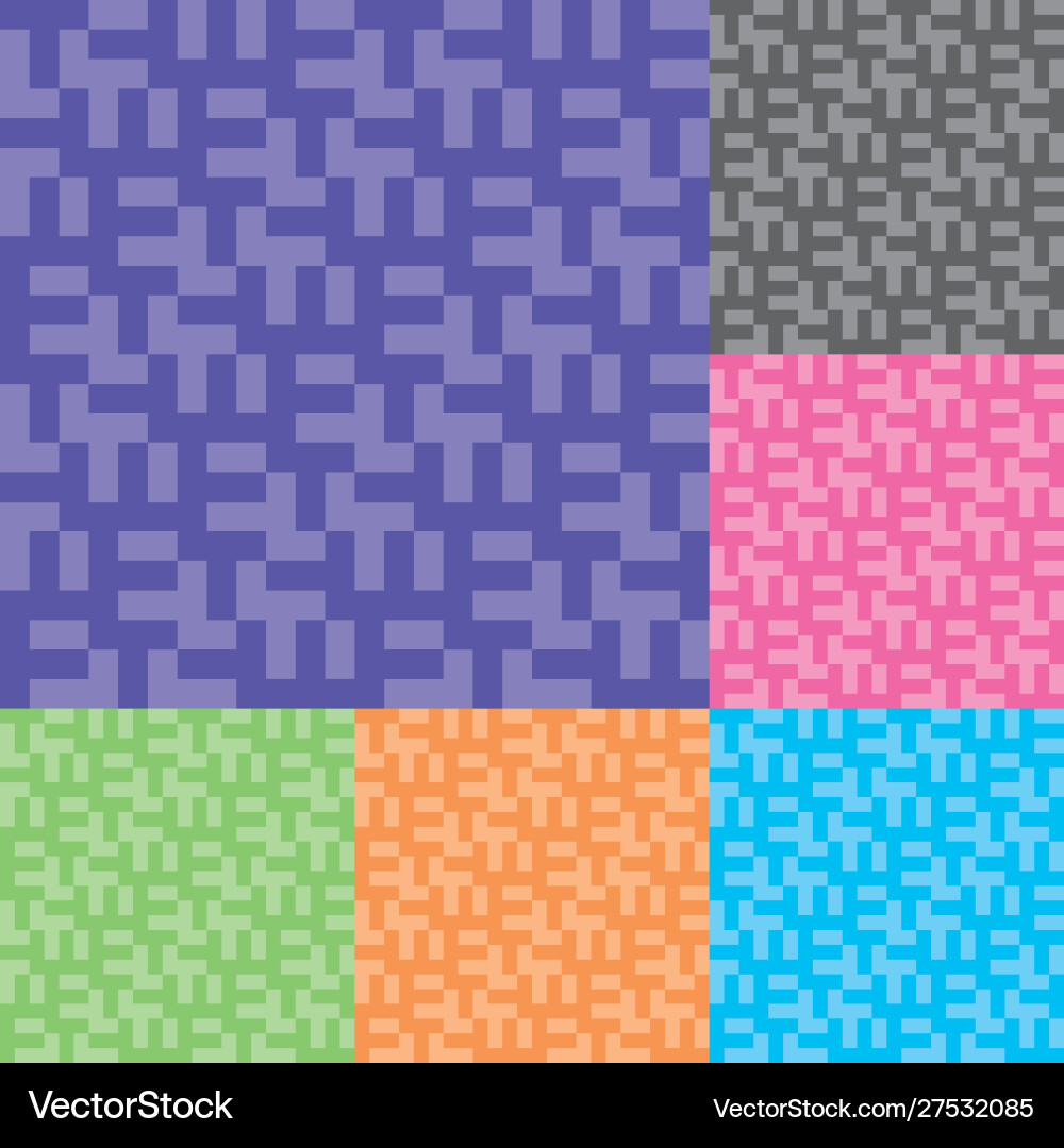 Set abstract seamless pattern Royalty Free Vector Image