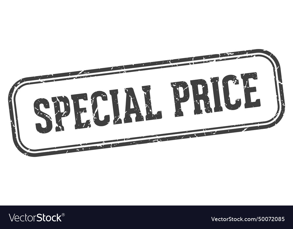Special price stamp rectangular Royalty Free Vector Image