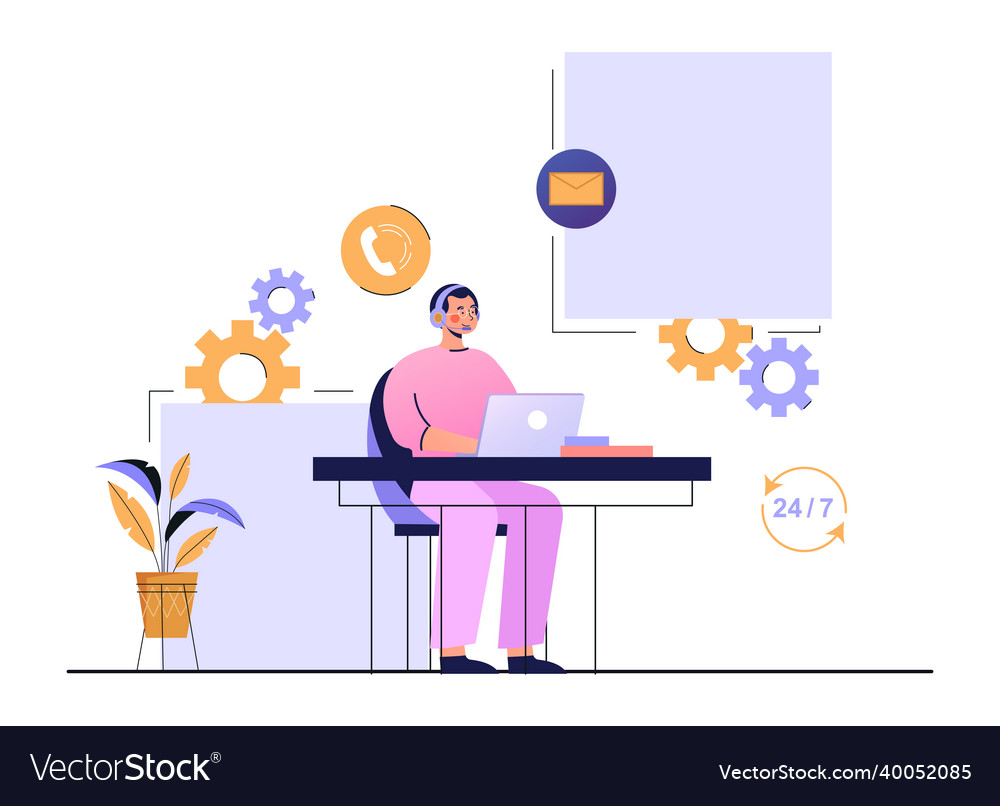 Technical support concept Royalty Free Vector Image