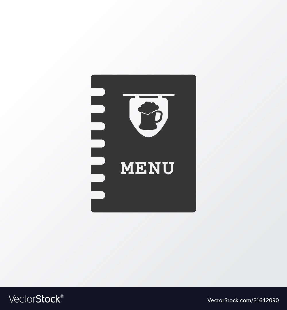 Bar menu icon symbol premium quality isolated pub Vector Image
