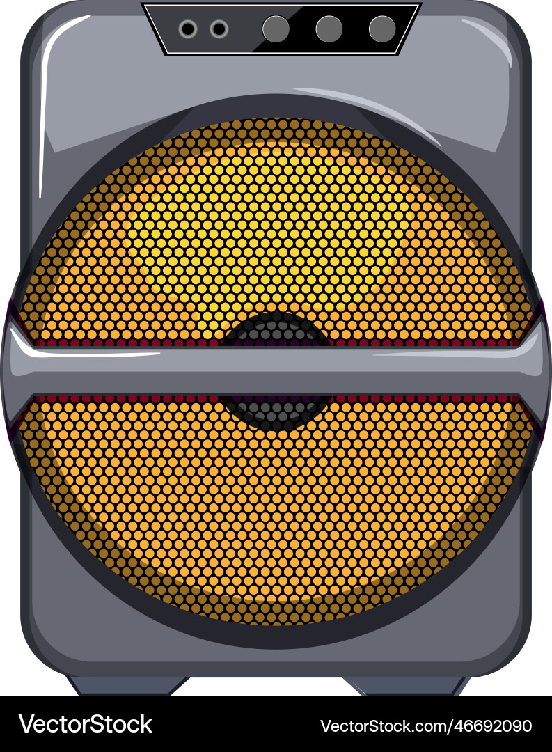 Black partybox sound cartoon Royalty Free Vector Image