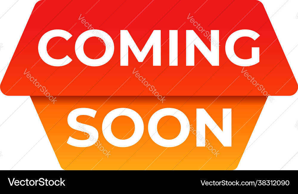Coming soon advertisement icon cartoon style Vector Image